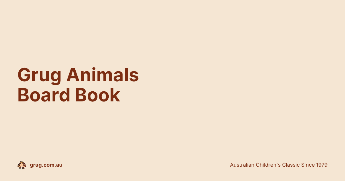 Grug Animals Board Book - Grug Books | Grug • Children's book series by ...